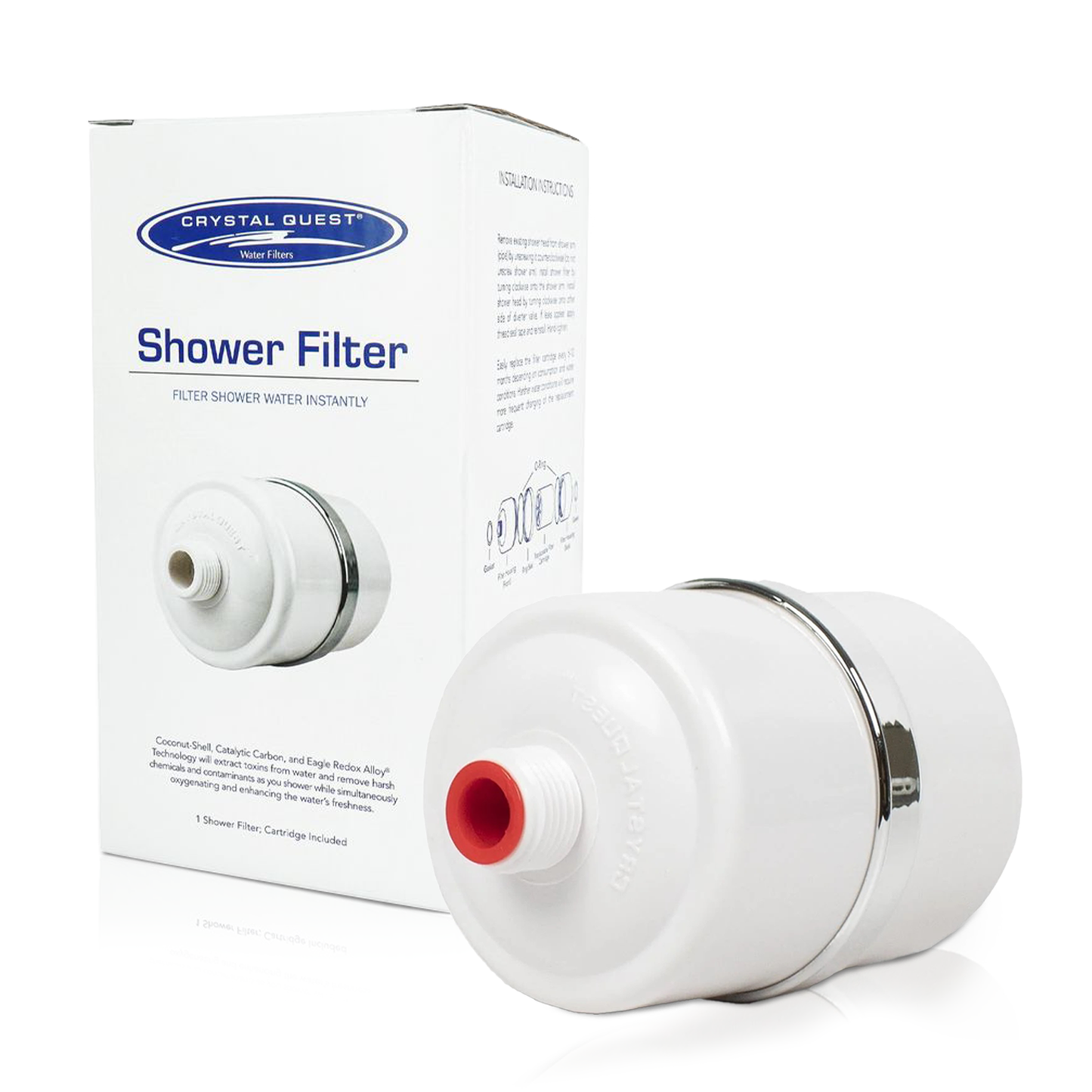 Shower Filter | 3-Stage Filtration | Crystal Quest Water Filters