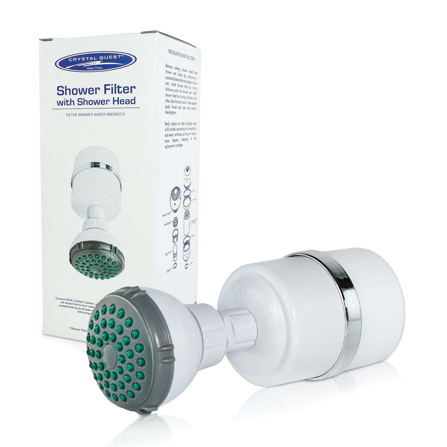 Shower Filter | 3-Stage Filtration | Crystal Quest Water Filters