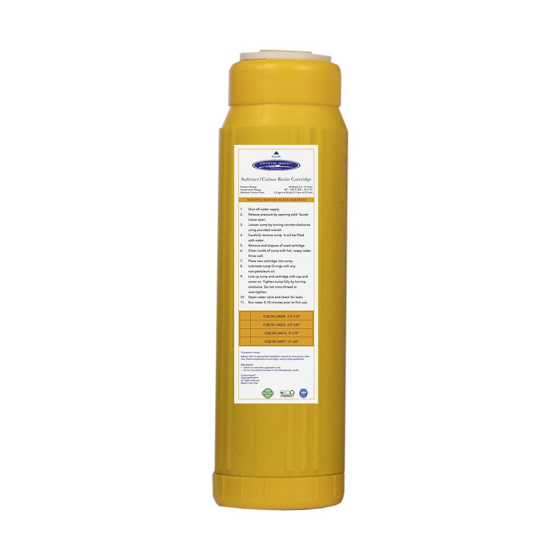 Cation Resin Filter Cartridge – Crystal Quest Water Filters