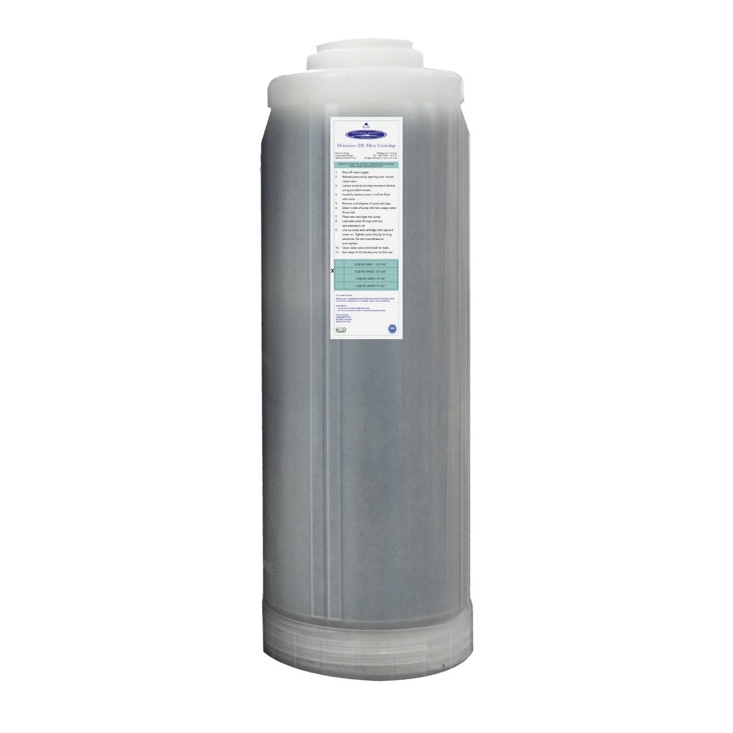 Ultra High Purity DI Resin Cartridge – Crystal Quest Water Filters