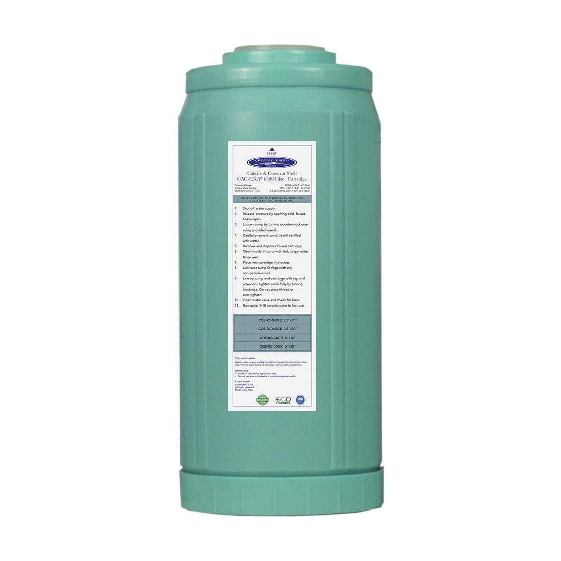 Calcite & Coconut Shell GAC Filter Cartridge – Crystal Quest Water Filters