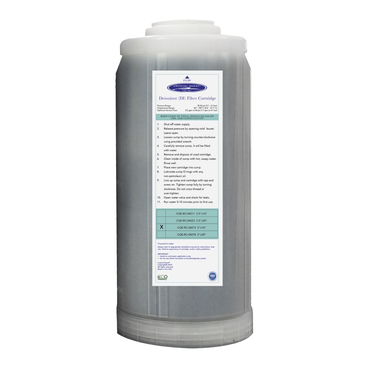 Ultra High Purity DI Resin Cartridge – Crystal Quest Water Filters