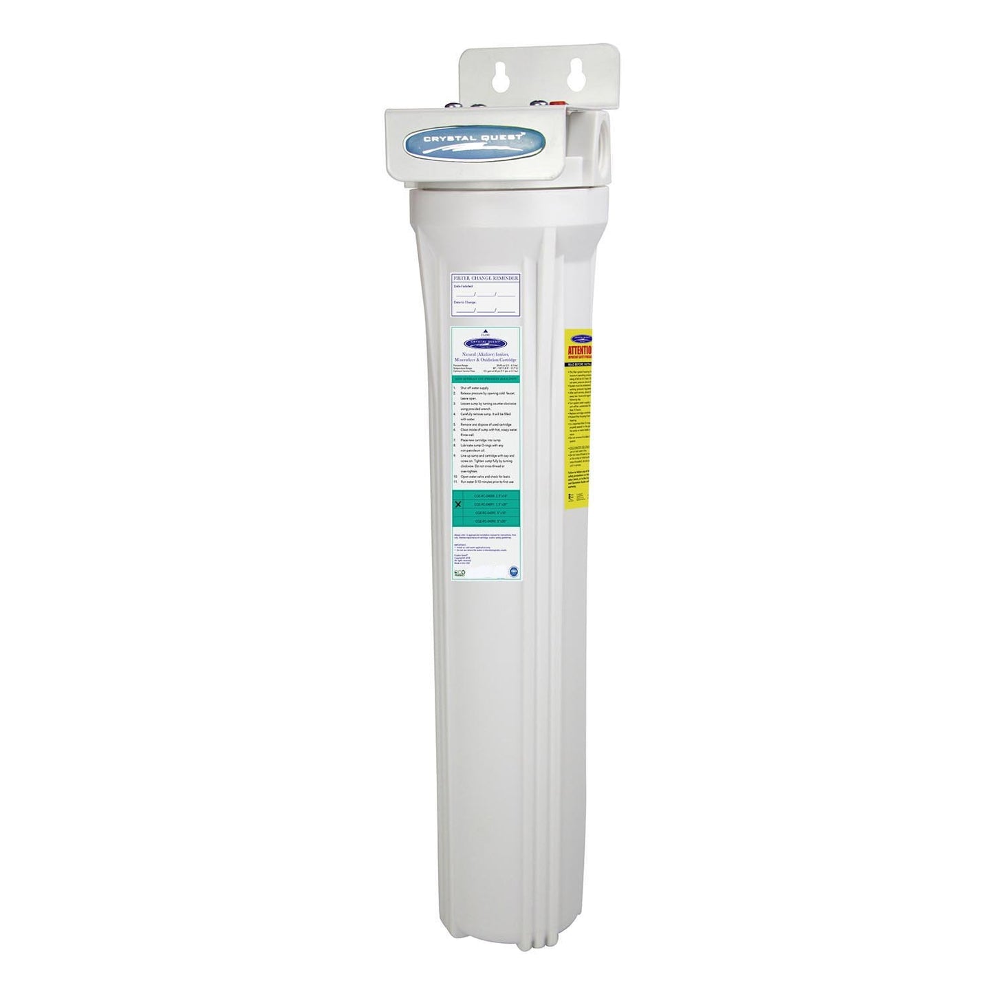 Slimline Whole House Water Filter for Alkalization | Crystal Quest ...